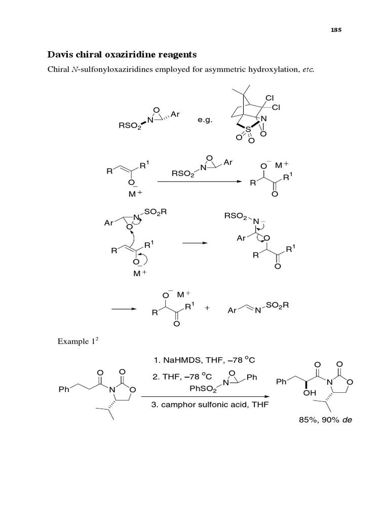 Davis Chiral Oxaziridine Reagents | PDF