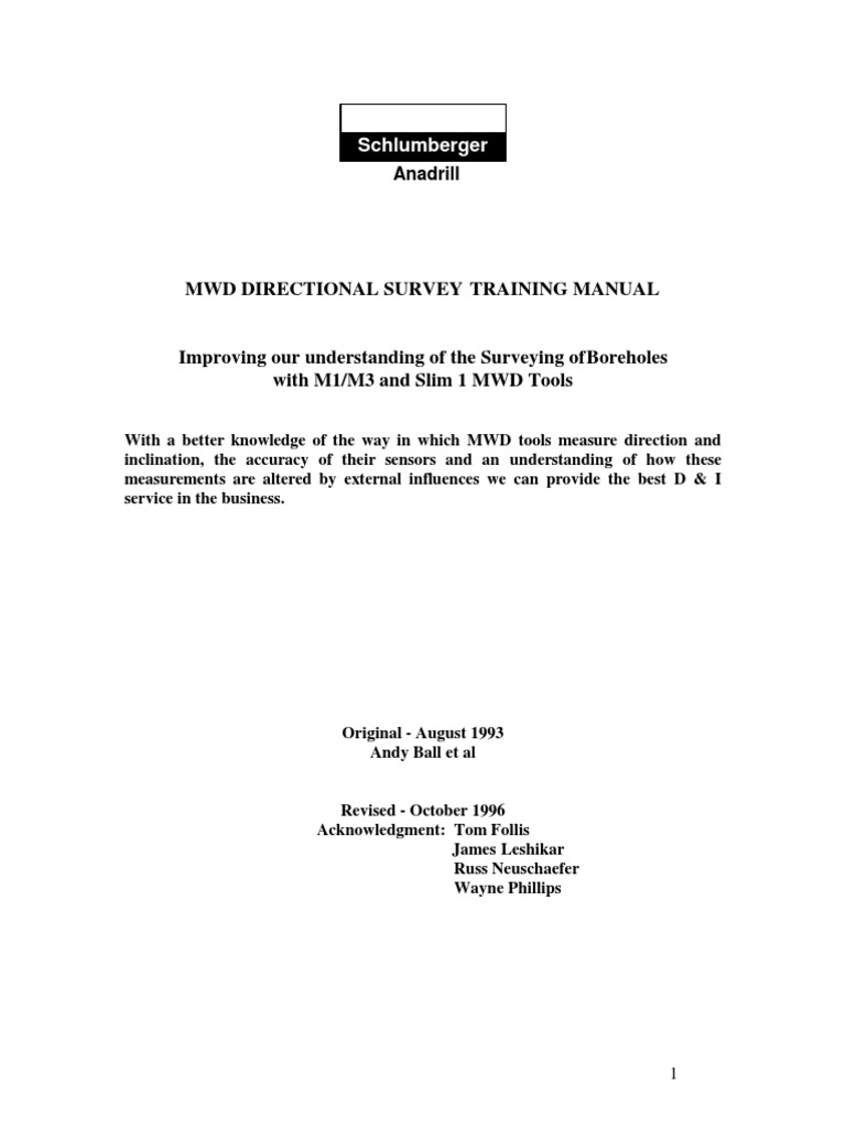 MWD Directional Survey Training Manual | PDF
