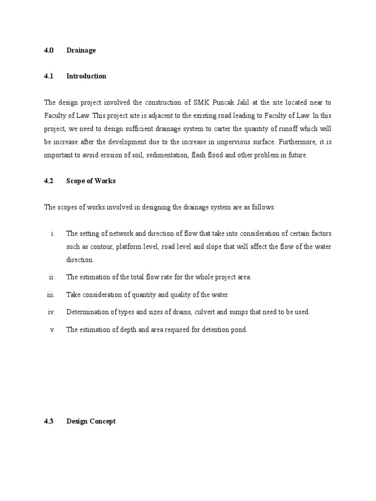 Drainage Report | PDF | Drainage | Drainage Basin