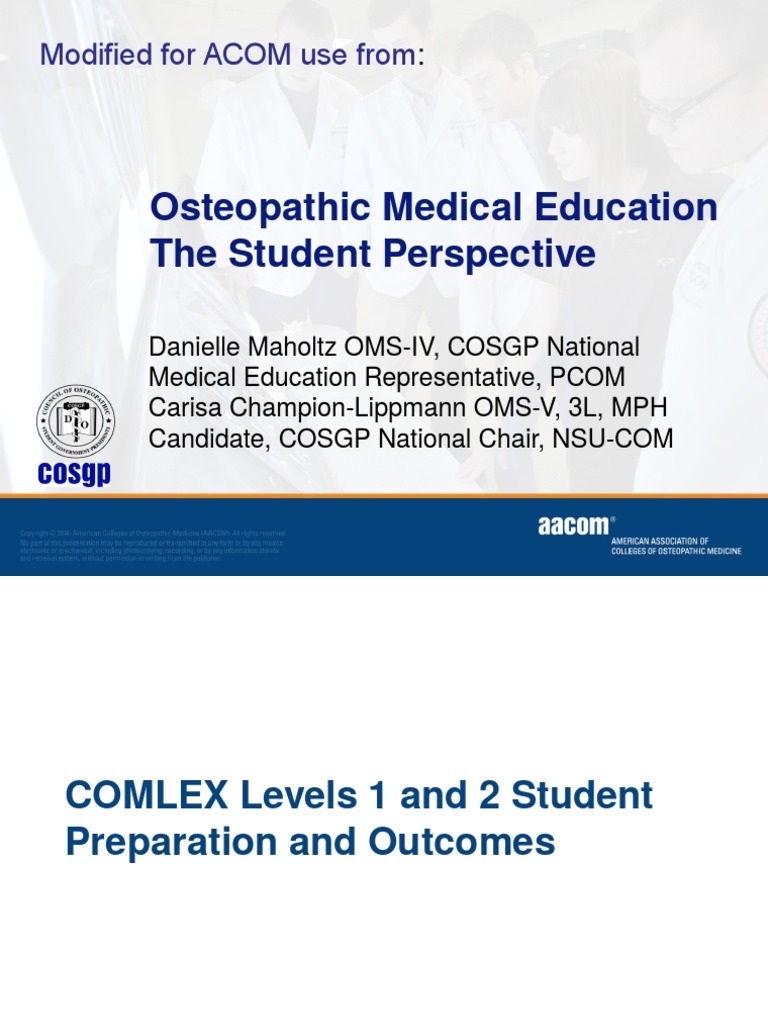 COMLEX Prep & Outcomes Report COSGP | PDF | United States Medical ...