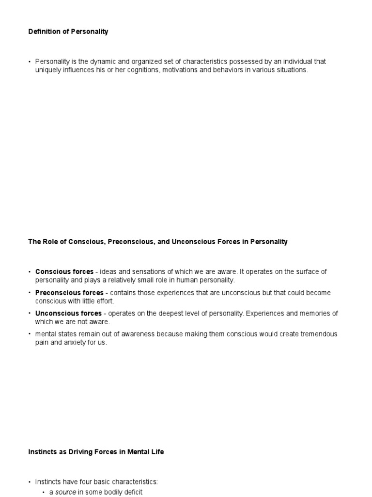 Freud's Structure of Personality Explained | PDF | Id | Psychological ...