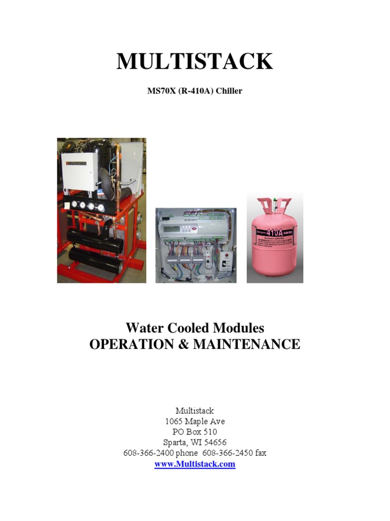 Water Cooled Chiller Operation & Maintenance Manual | PDF | Heat ...