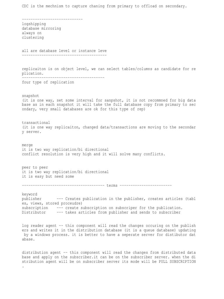 Sql Server Replication Pdf Replication Computing Microsoft Sql 6918