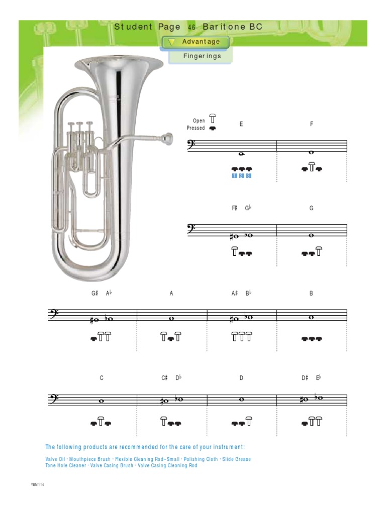 Baritone BC Fingerings | PDF