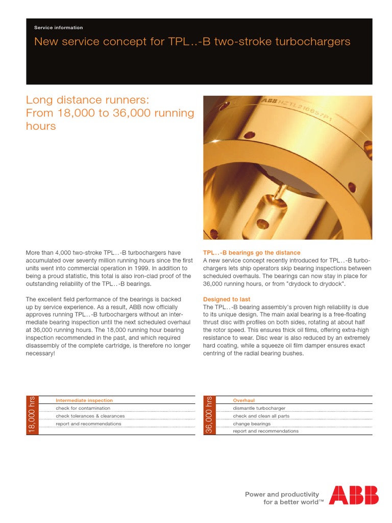TPL B Service | PDF | Bearing (Mechanical) | Turbocharger
