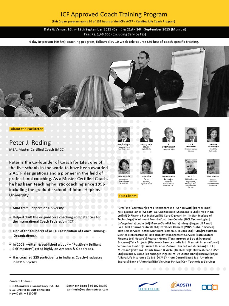 ICF Coaching Brochure | PDF | Business | Wellness