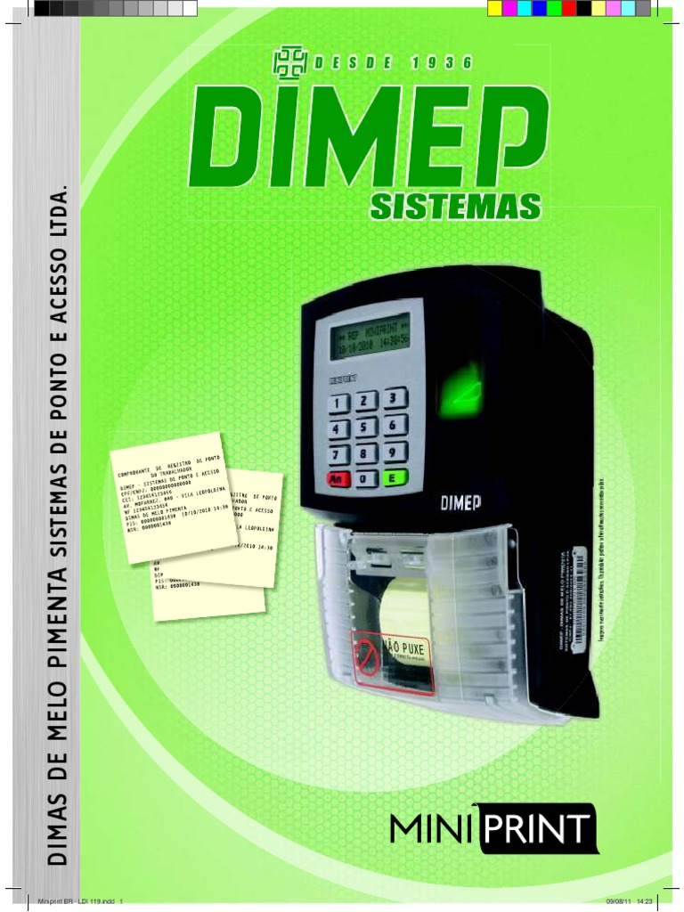 Relogio de Ponto Dimep Miniprint PDF | PDF | Armazenamento de dados de ... Relogio de Ponto Dimep Miniprint PDF | PDF | Armazenamento de dados de ...