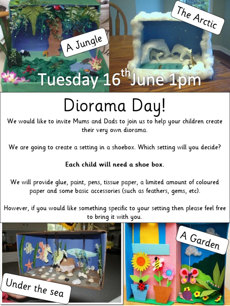 Diorama Day Poster | PDF | Games & Activities | Home & Garden