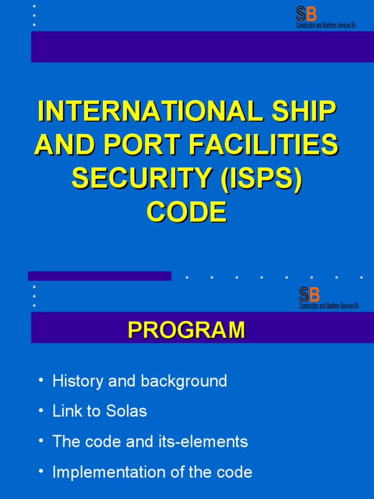 International Ship and Port Facilities Security (Isps) Code | Download ...