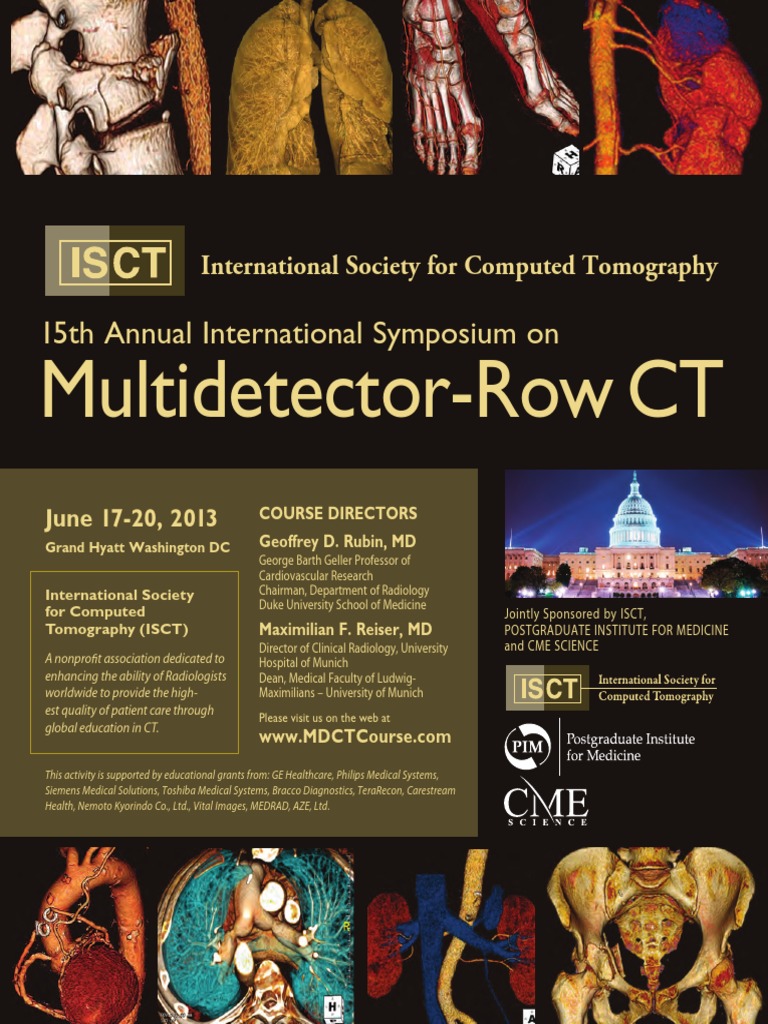 ISCT-MDCT2013 Brochure Web | PDF | Ct Scan | Medical Imaging