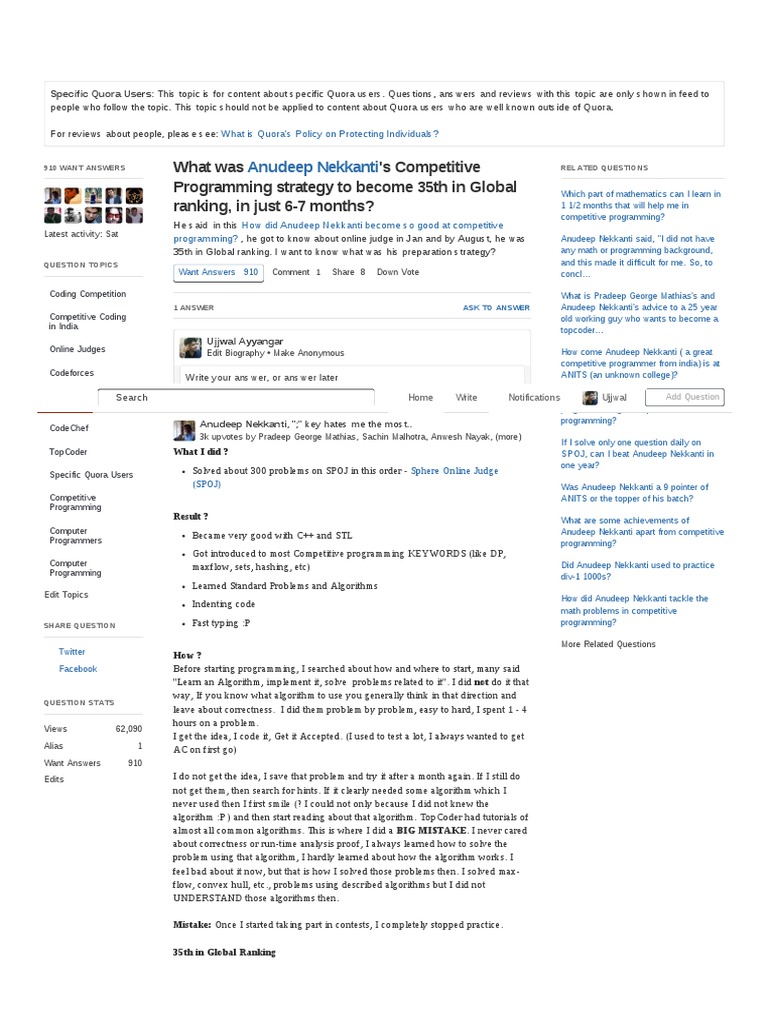 What Was 'S Competitive Programming Strategy To Become 35th in Global ...