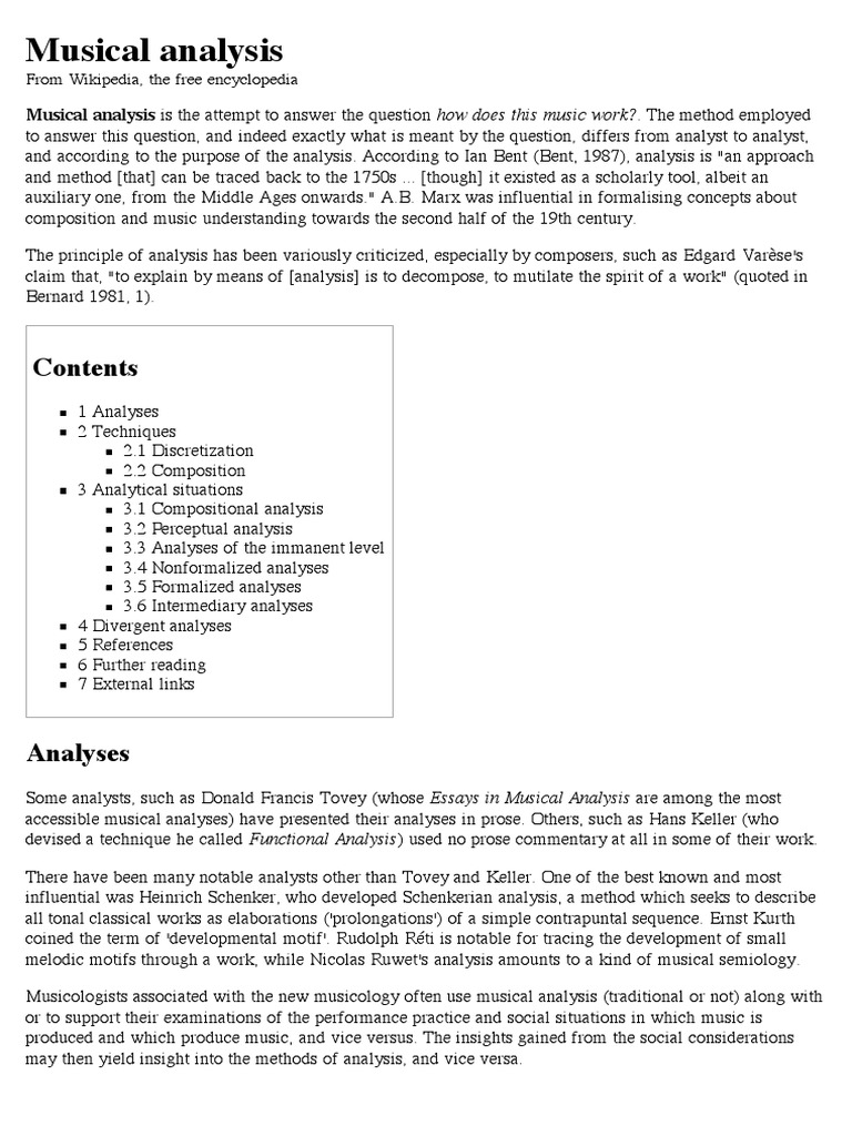 Musical Analysis | Classical Music | Musicology