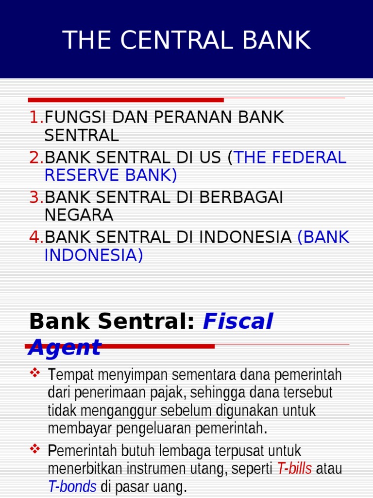 Bank Sentral | PDF | Sistem Cadangan Federal | Bank Sentral