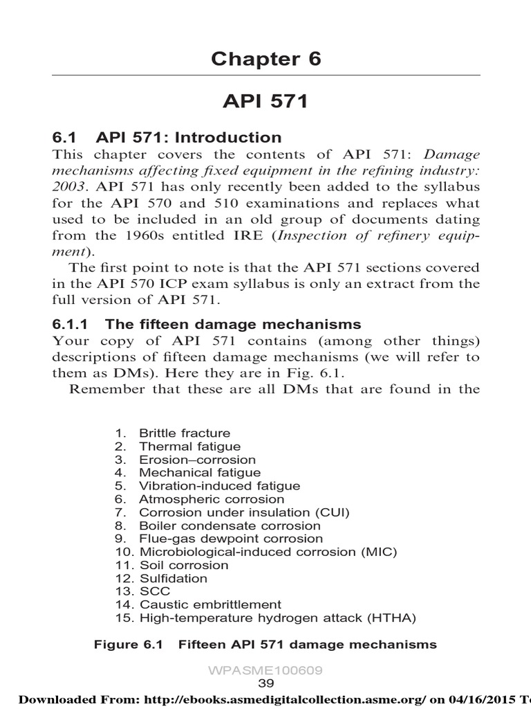 ch6 - API 571 PDF | PDF | Fracture | Corrosion