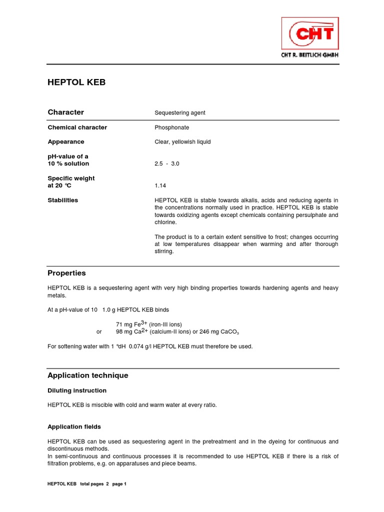 Heptol Keb | PDF | Sodium Carbonate | Magnesium