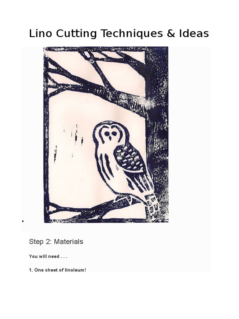 Lino Cutting Techniques | Download Free PDF | Printmaking | Graphic Design