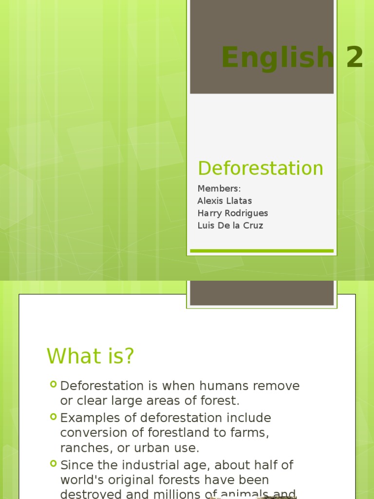 English 2: Deforestation | PDF | Politics | Science & Mathematics