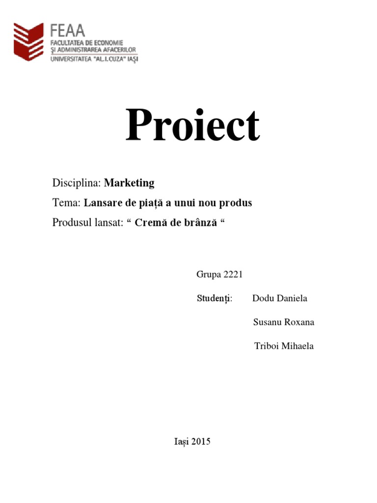proiect marketing feaa