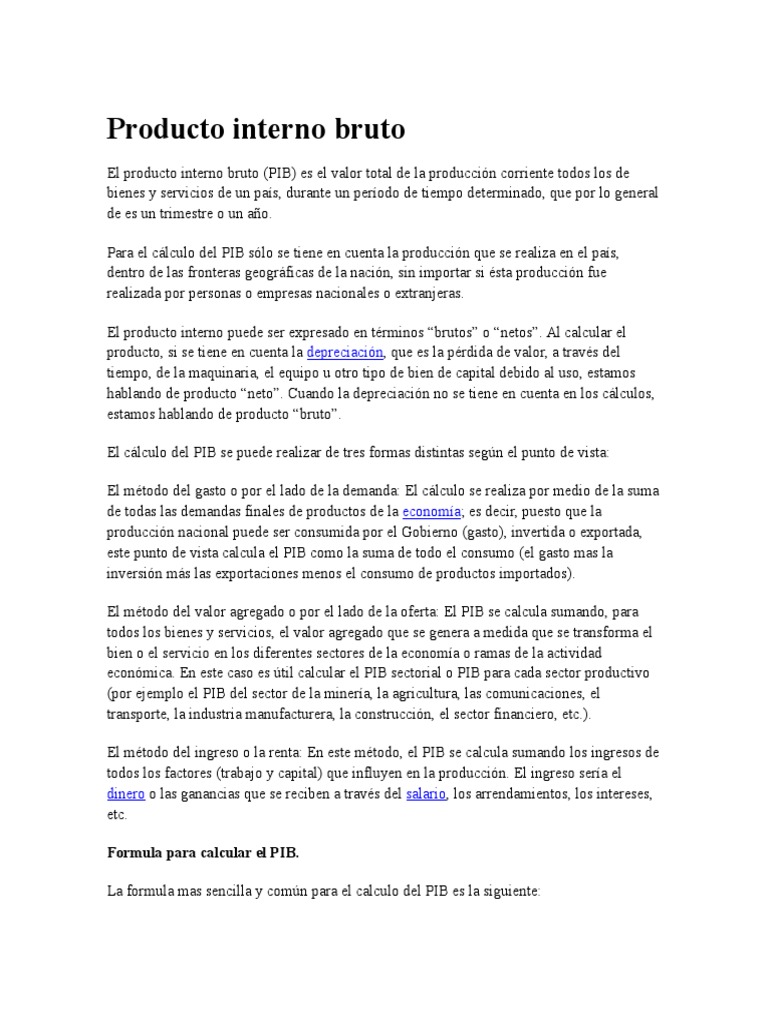 Producto Interno Bruto | PDF | Producto Interno Bruto | Inflación