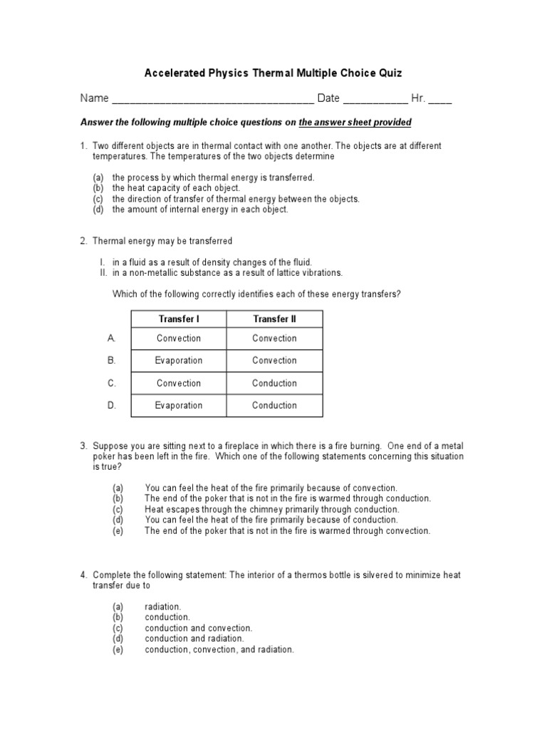 3 Thermal Physics MC-2 | PDF | Gases | Mole (Unit)