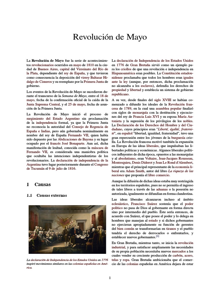 Revolución De Mayo Pdf Imperio Español España
