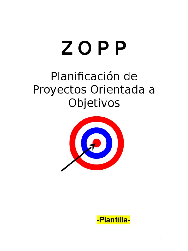 ZOPP: Guía de Planificación de Proyectos | PDF | Crecimiento personal y ...