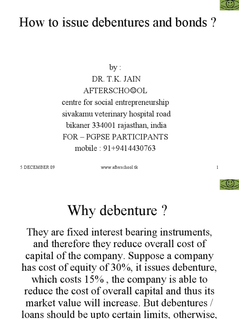 Guide to Issuing Debentures and Bonds | PDF | Bonds (Finance ...