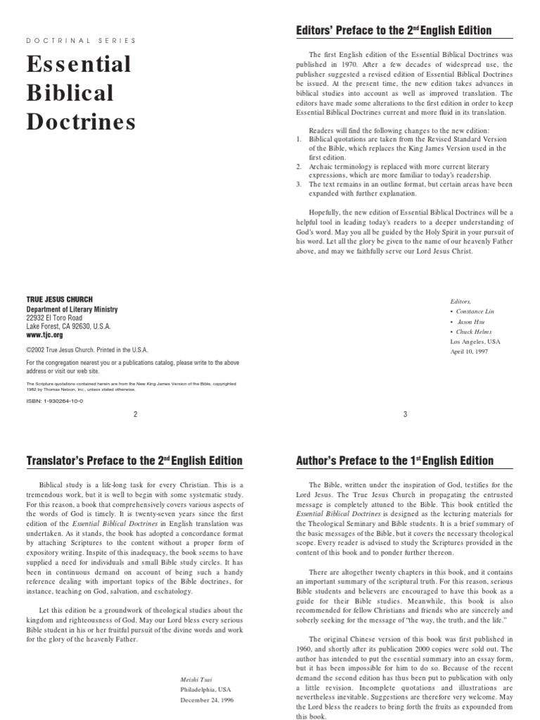 Essential Biblical Doctrines | PDF | Apocrypha | Torah