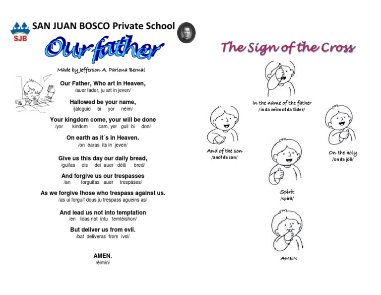 Our Father Prayer in English and Phonetics | PDF | Cooking, Food & Wine ...