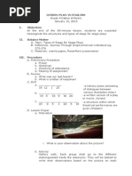 Lesson Plan Elements of Drama | PDF | Play (Theatre) | Genre