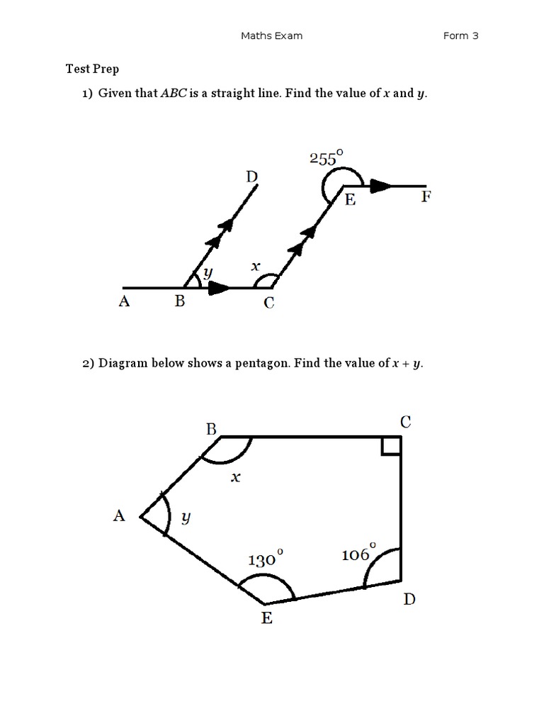 Form 3 Revision Chap 1-7 | PDF