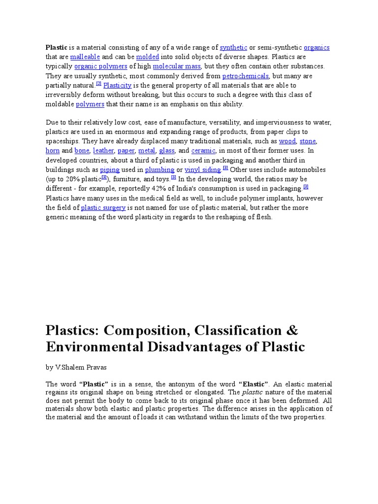 Understanding Plastics: Types & Impact | PDF | Polystyrene | Plastic