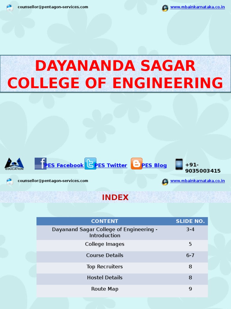 Dayananda Sagar College Of Engineering Pdf Master Of Business