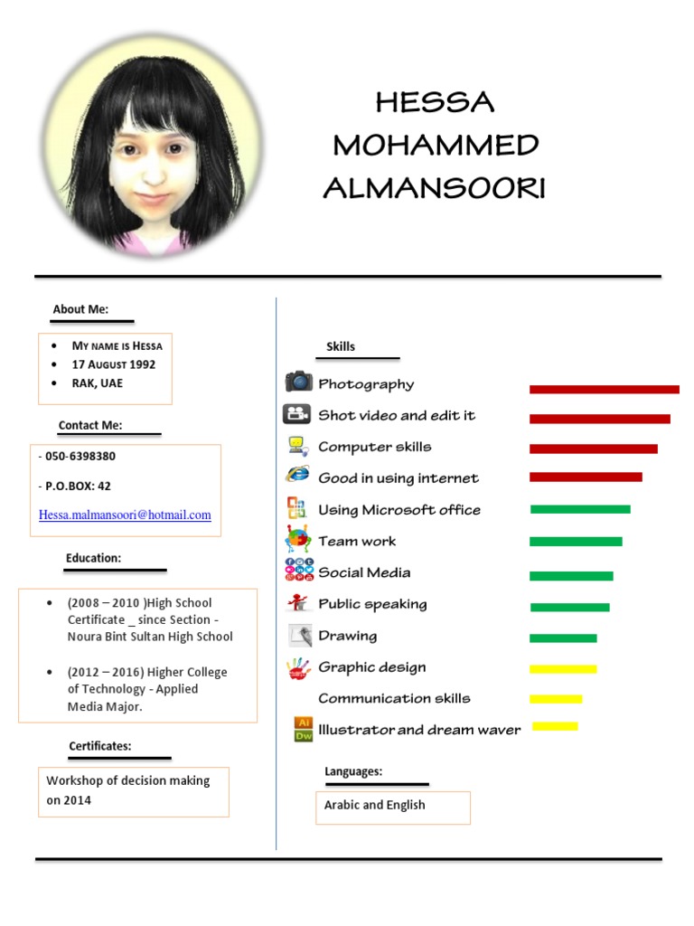 Hessa's Resume: Skills & Education Overview | PDF | Career & Growth