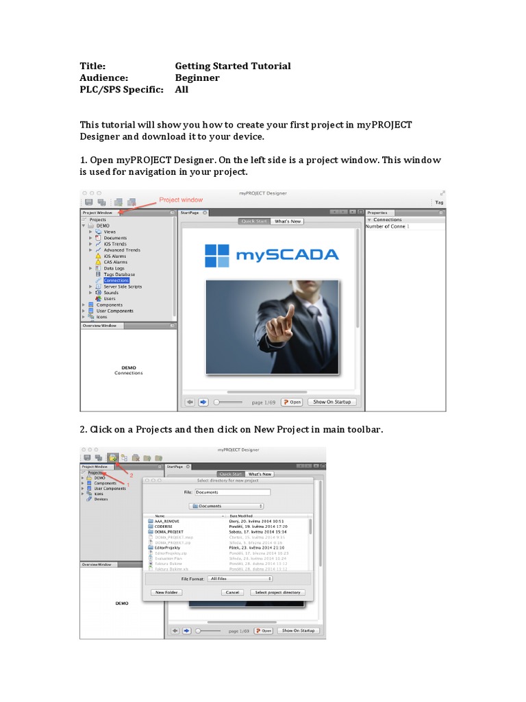Myscada Getting Started Tutorial Pdf Graphical User Interfaces