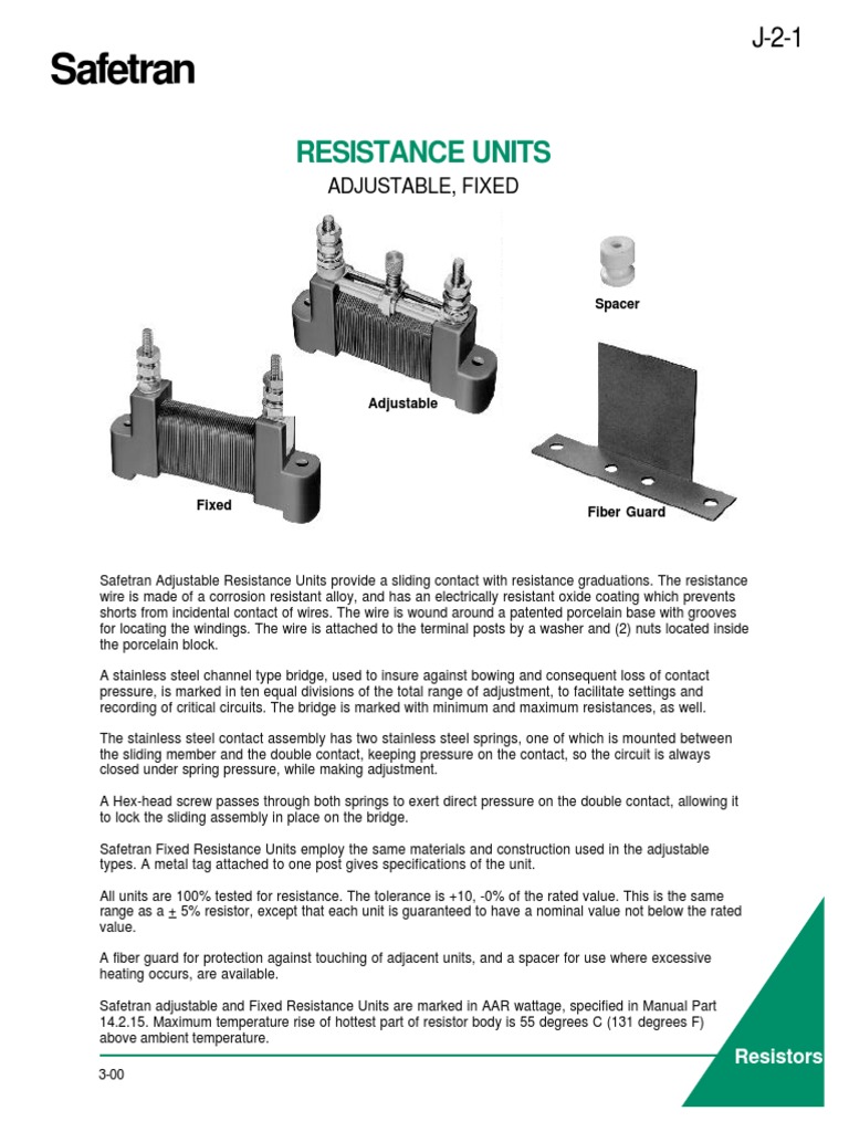 Sig J-2-1 | PDF | Electrical Resistance And Conductance | Resistor