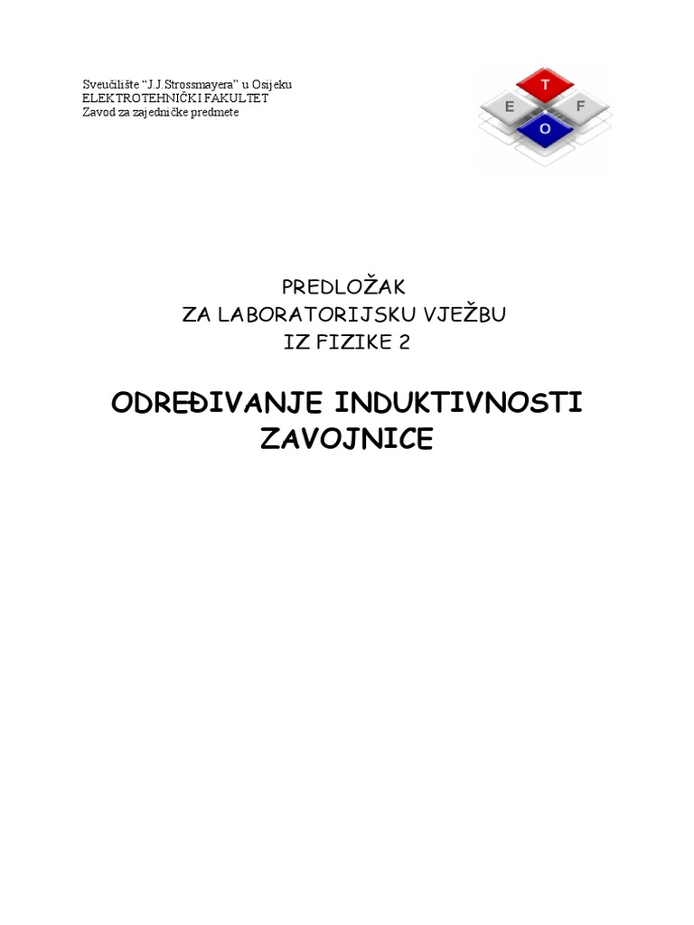 Induktivnost Zavojnice | PDF