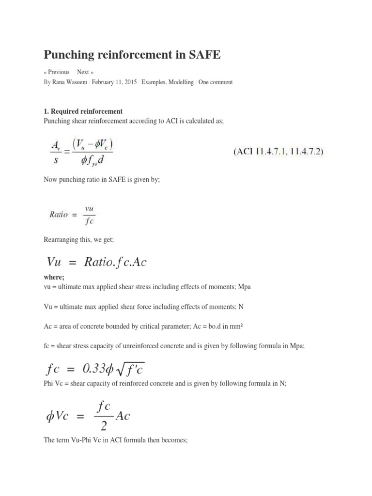 Punching Shear Reinforcement | PDF | Column | Shear Stress
