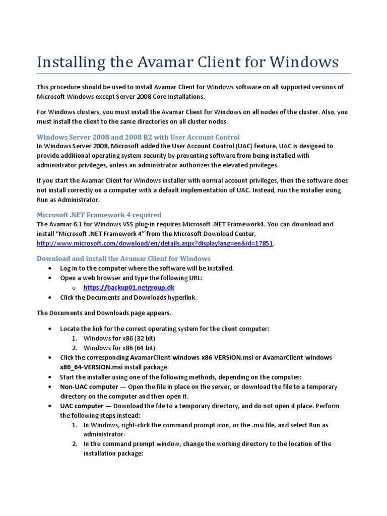 Windows Clients - Installation Guide | PDF | Windows Server 2008 ...