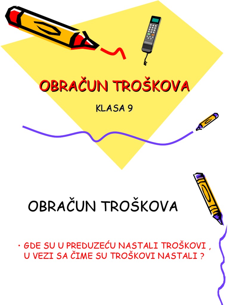 Obracun Troskova | PDF