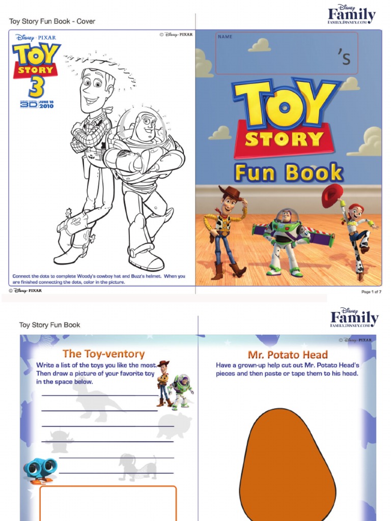 Toy Story Fun Book SF Printable 0909 FDCOM | PDF | Cooking, Food & Wine
