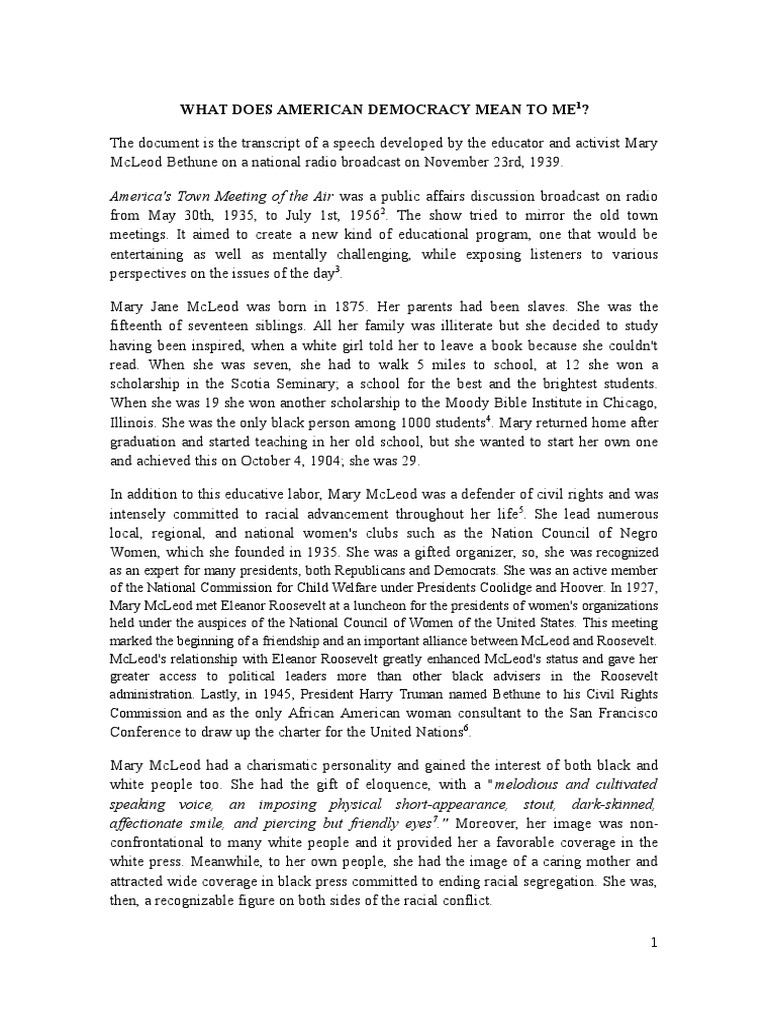 What Does American Democracy Mean To Me | PDF | Racial Segregation ...
