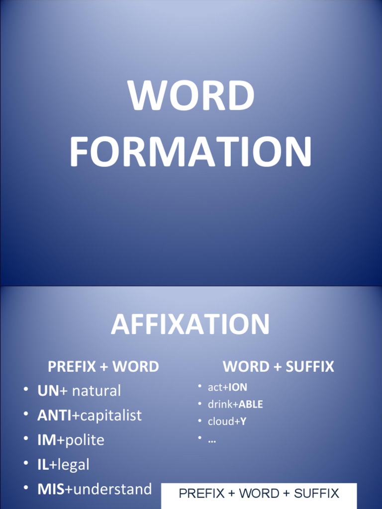 Word Formation | PDF