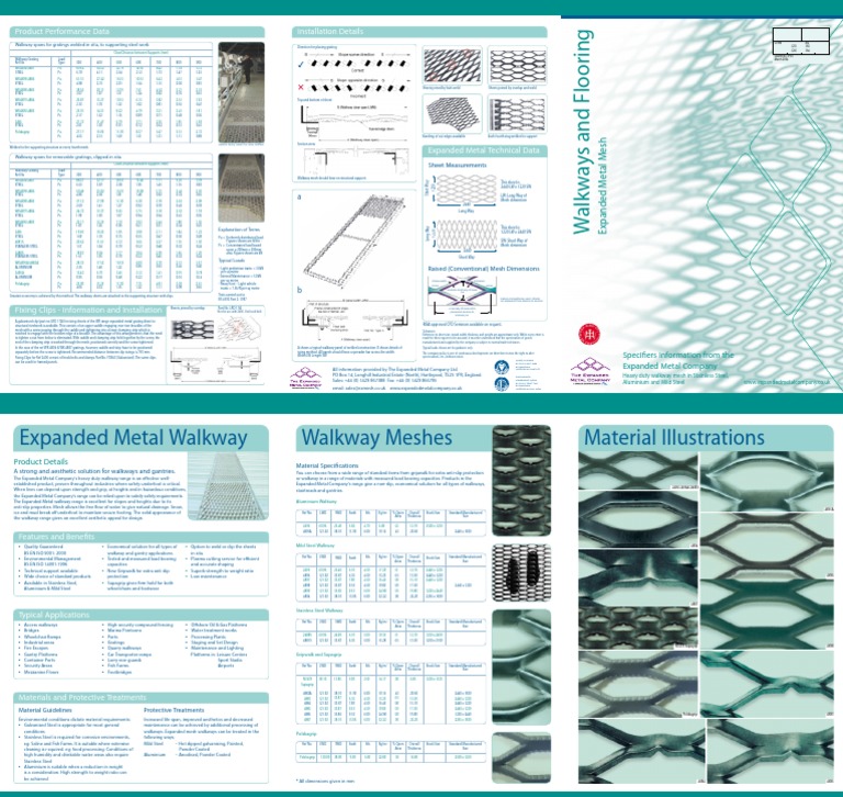 2010walkway Expanded Metal | PDF | Galvanization | Screw