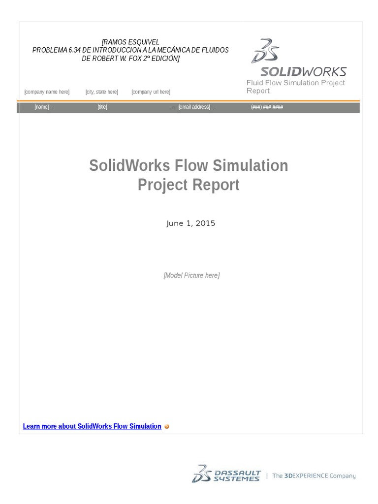 Solidworks Flow Simulation Project Report | PDF