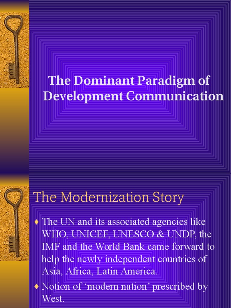 Dominant Paradigm | Modernization Theory | Poverty