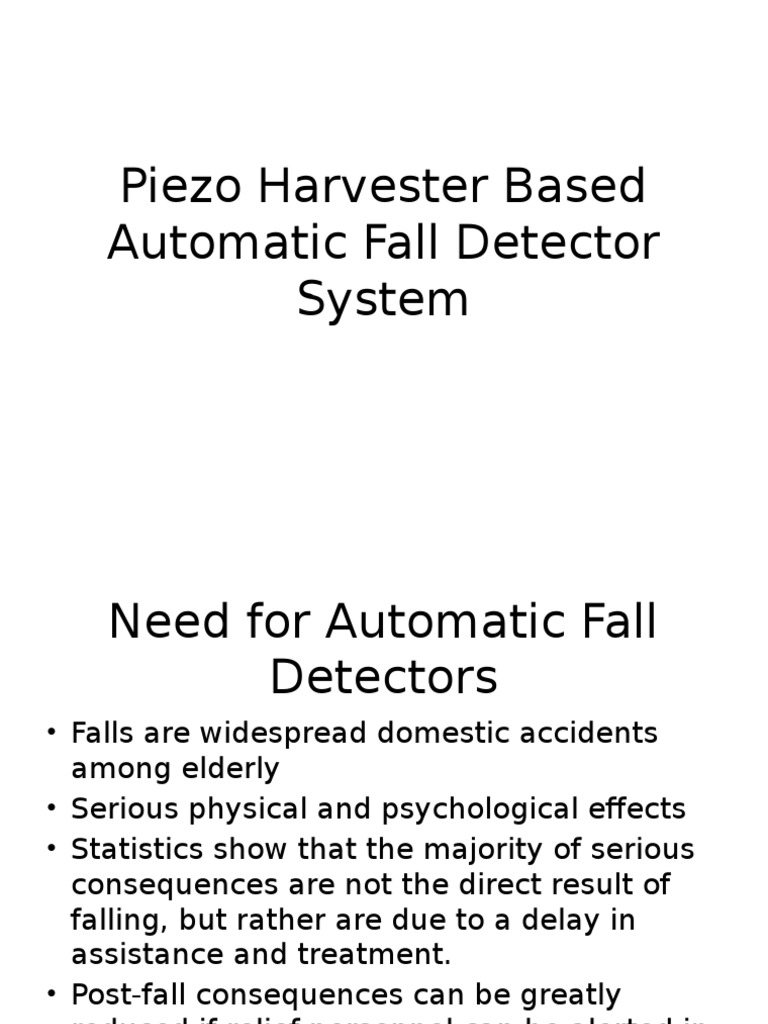 Automatic Fall Detector For Elderly | PDF | Digital Technology ...