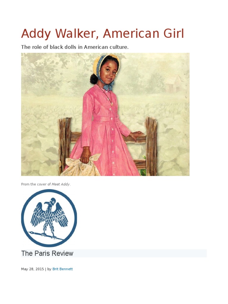 Addy Walker, American Girl | PDF | Dolls | Society