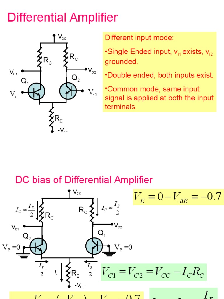 Differential Amplifier | PDF | Amplifier | Electrical Circuits