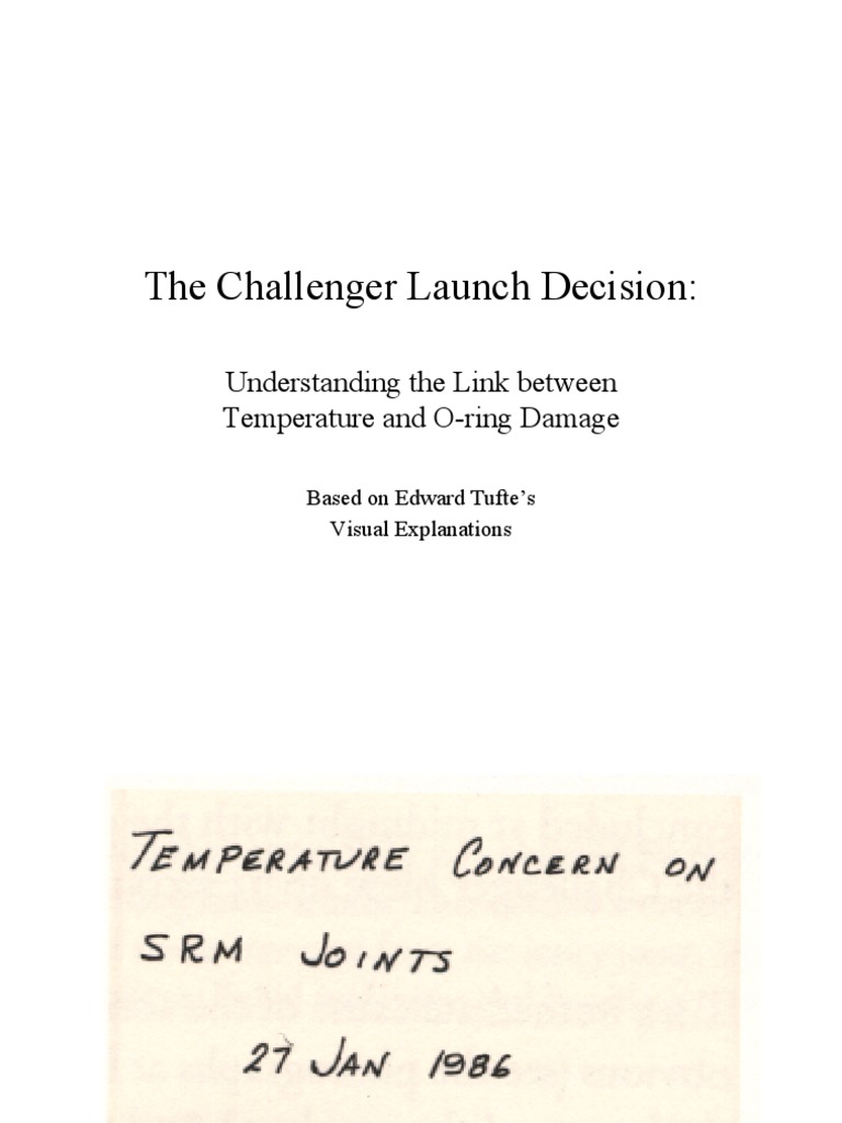 Tufte Shuttle Challenger Slides | PDF | Science & Mathematics